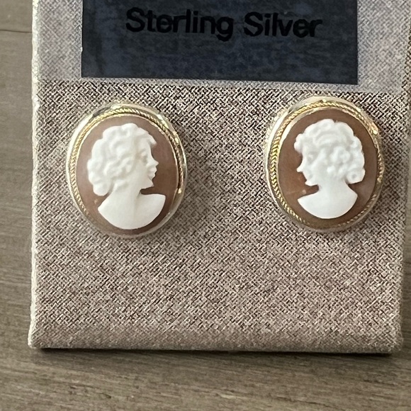 Jewelry | Vintage Sterling Silver Cameo Earrings | Poshmark